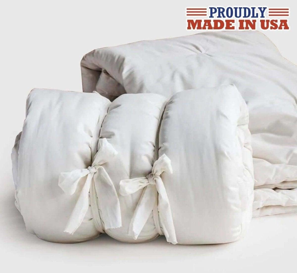 Made in USA Lightweight Natural Wool Comforter